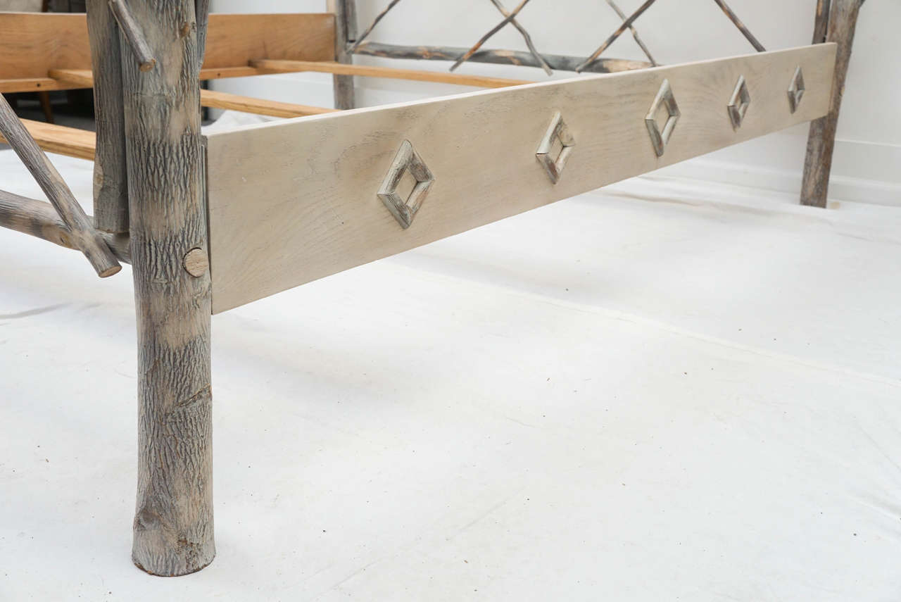 Whimsical Canopy Cottage Twig Bedframe For Sale at 1stDibs | twig bed ...