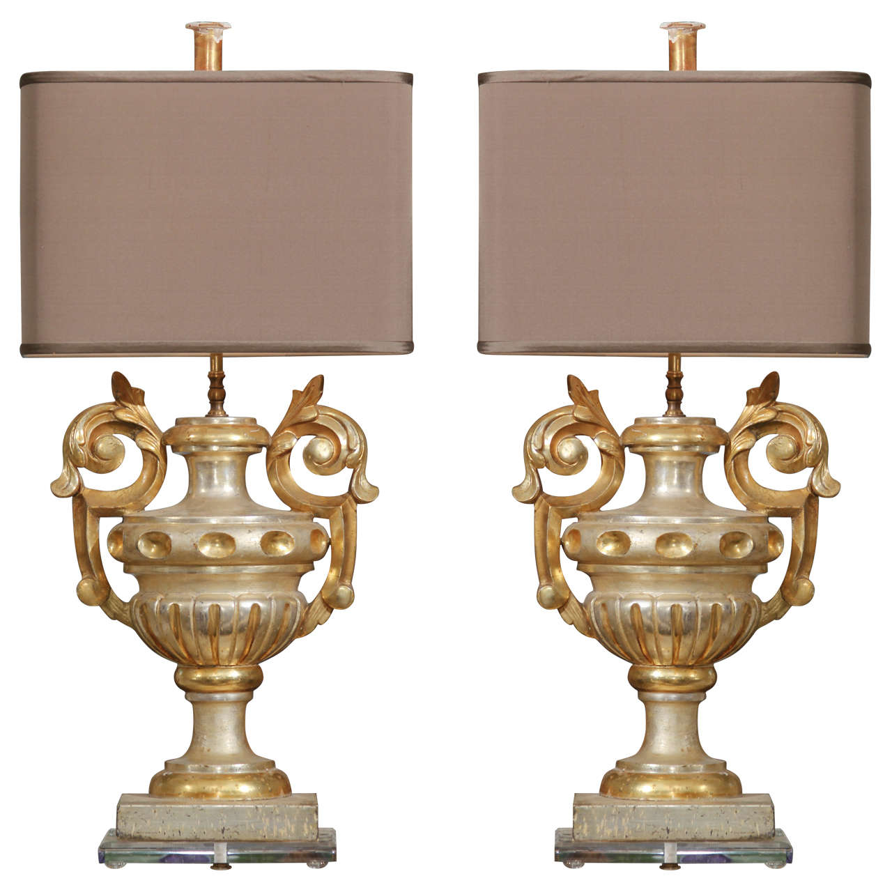 Pair of Stone Fragment Table Lamps at 1stDibs
