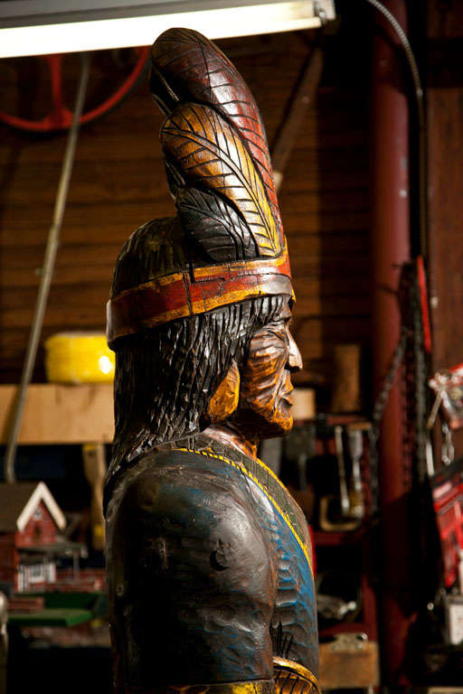 Full Scale Hand Carved Cigar Store Indian Statue at 1stDibs | cigar ...
