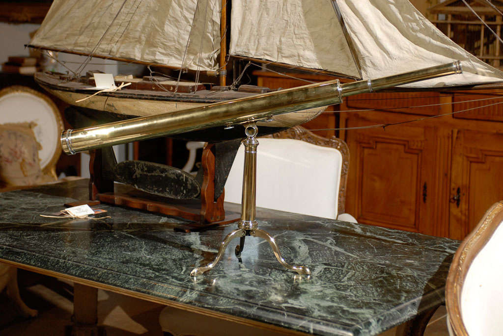 English Brass High Victorian Period Terrestrial Telescope, circa 1850 ...