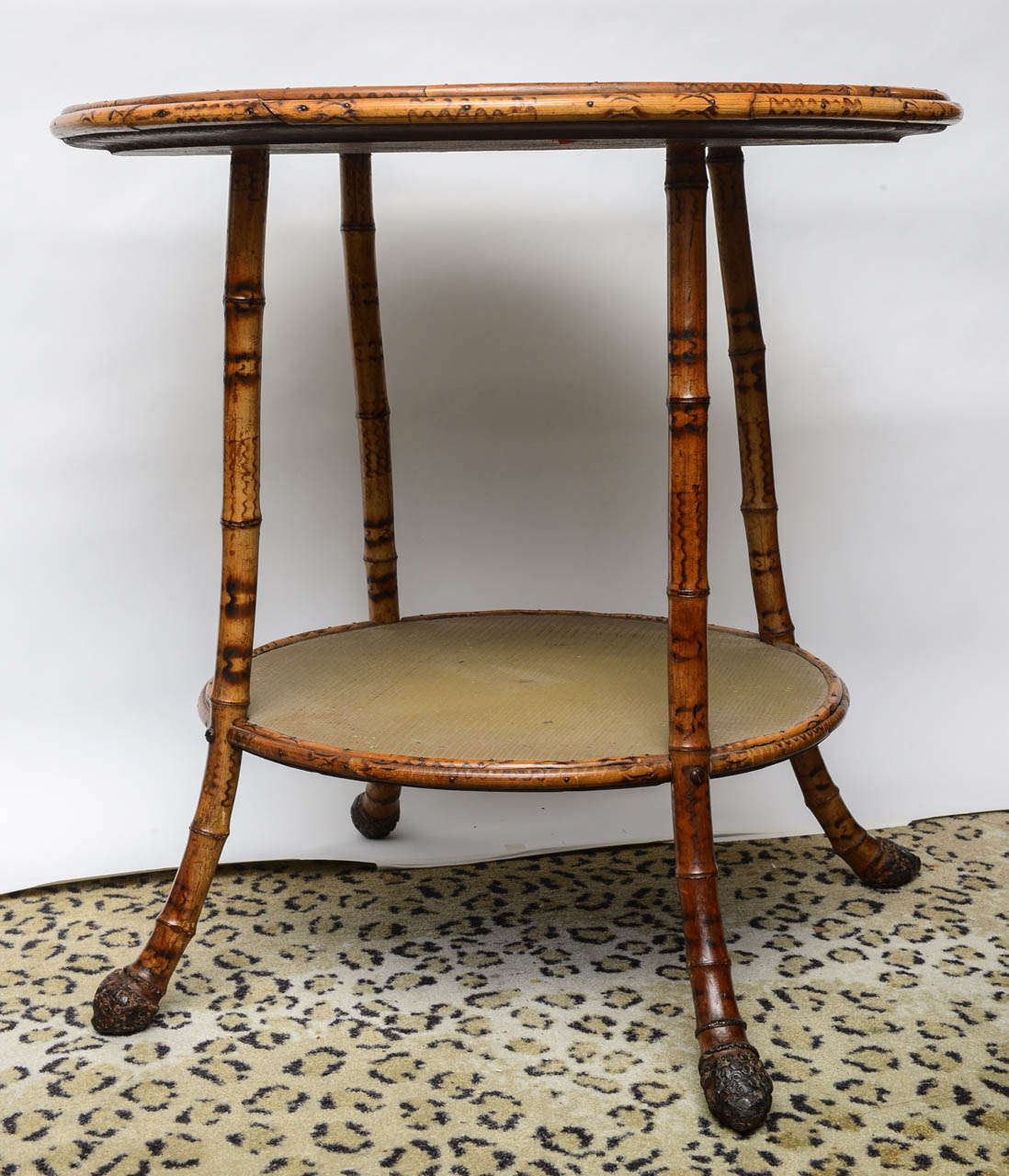 19th Century English Round Bamboo Table at 1stDibs