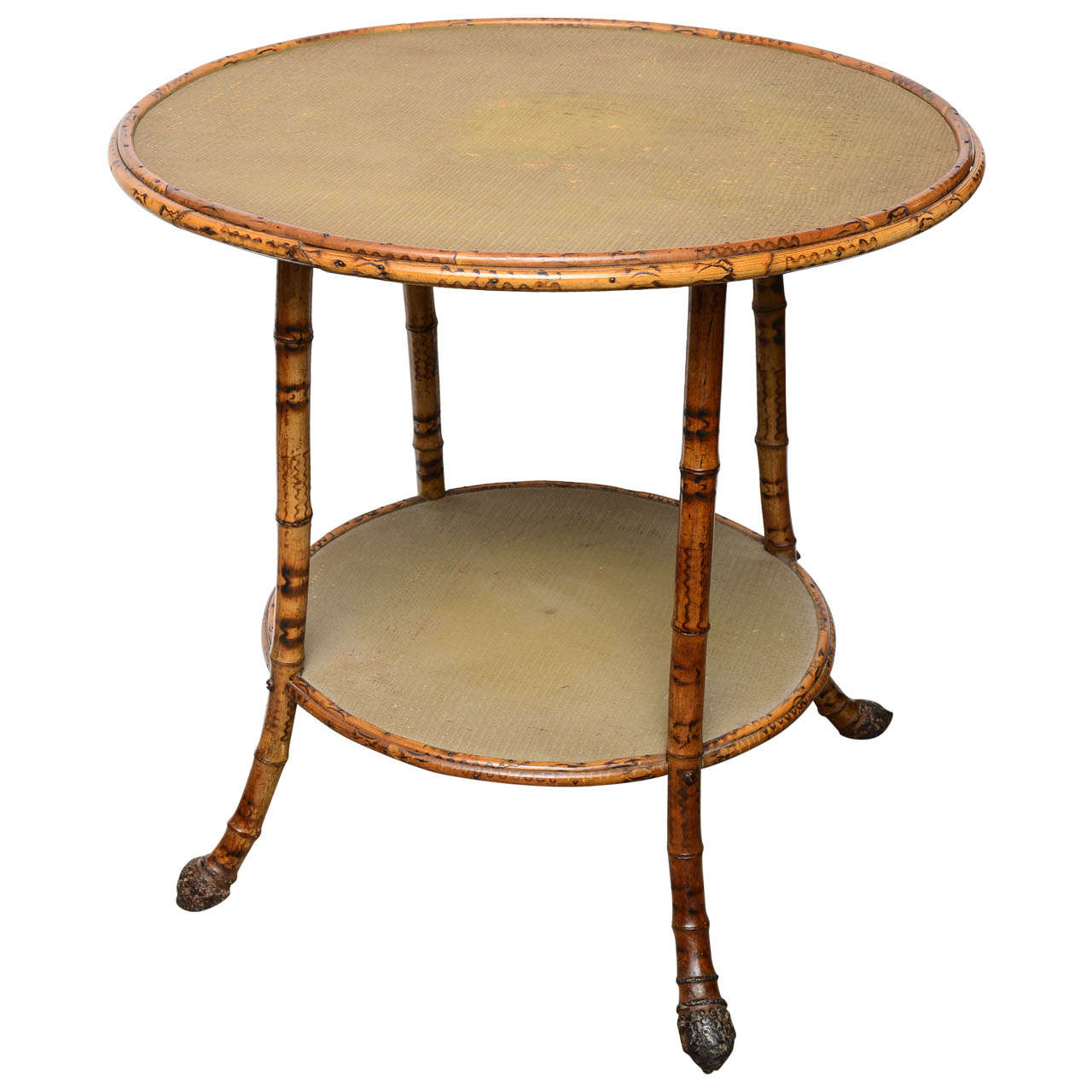 19th Century English Round Bamboo Table at 1stDibs