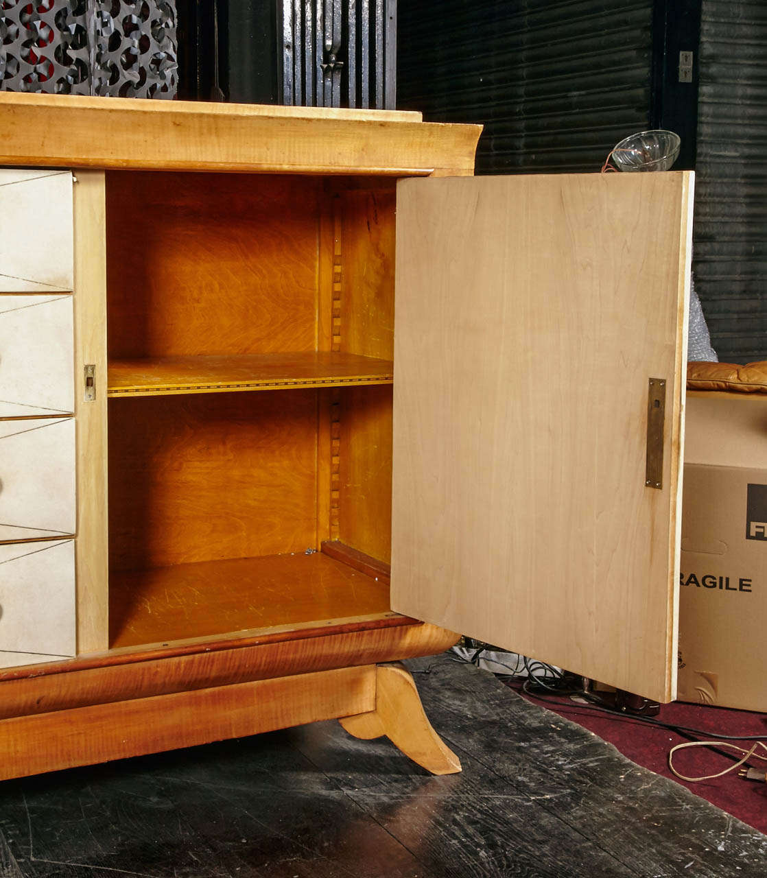 Parchemin Buffet Attributed to Suzanne Guiguichon in Sycamore Wood For ...