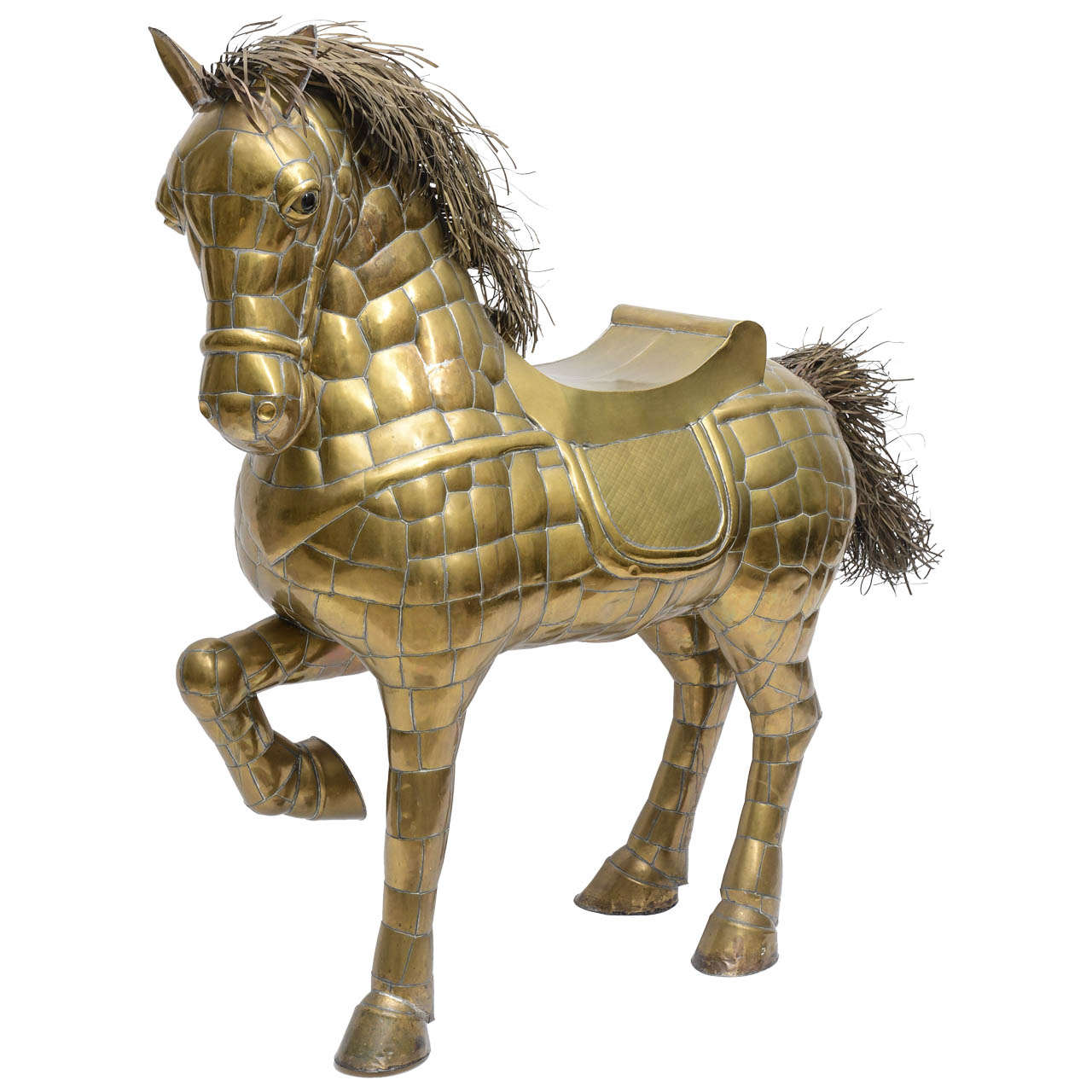 Large Scale Bustamante Horse with Saddle at 1stDibs