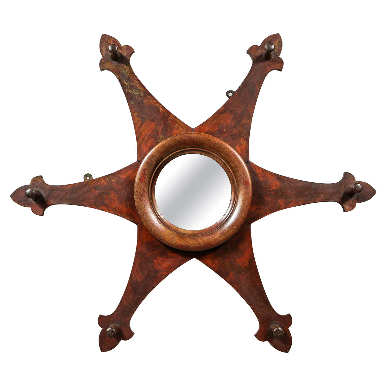 Hat Rack with Mirror at 1stDibs