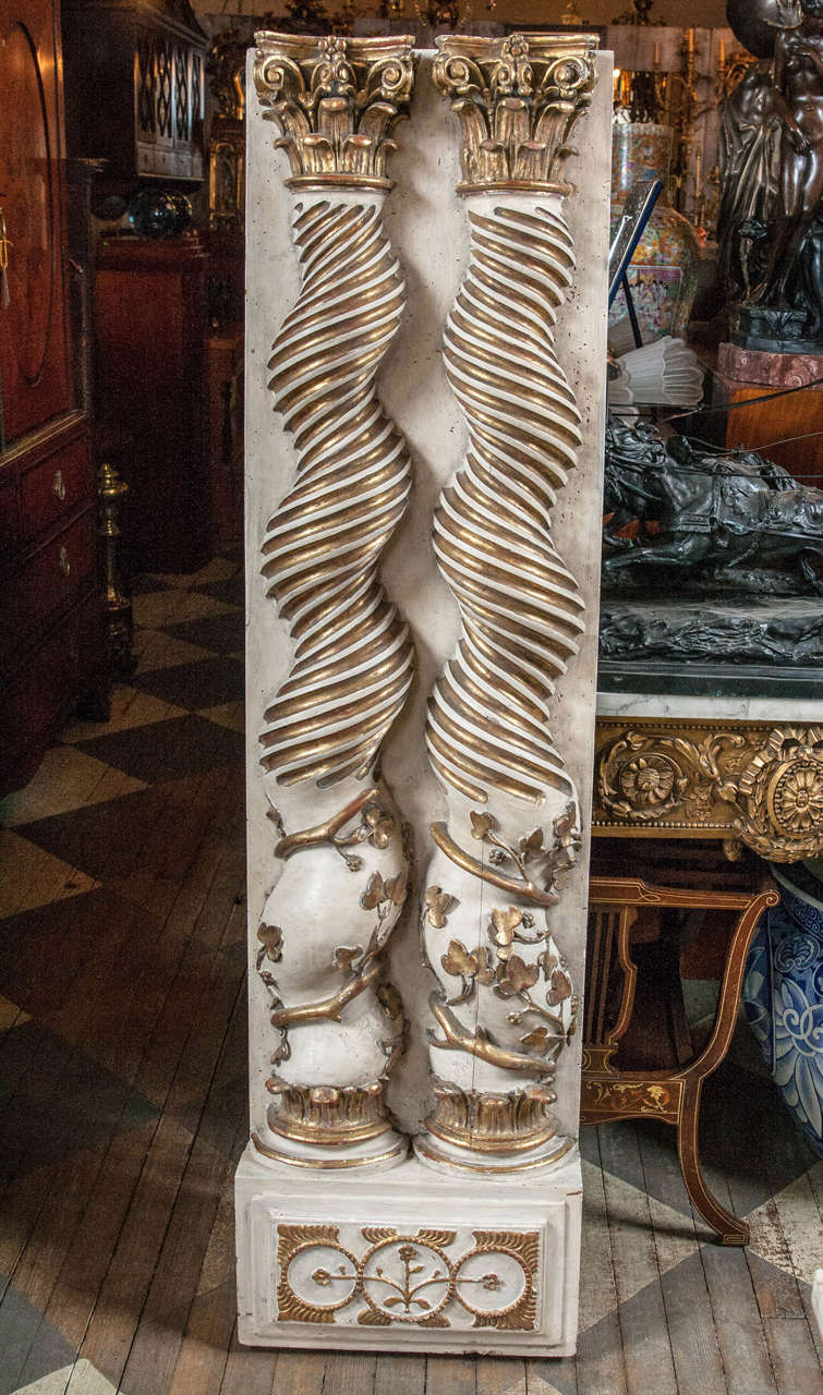 Unusual Architectural Elements of Half Round Columns For Sale at 1stDibs