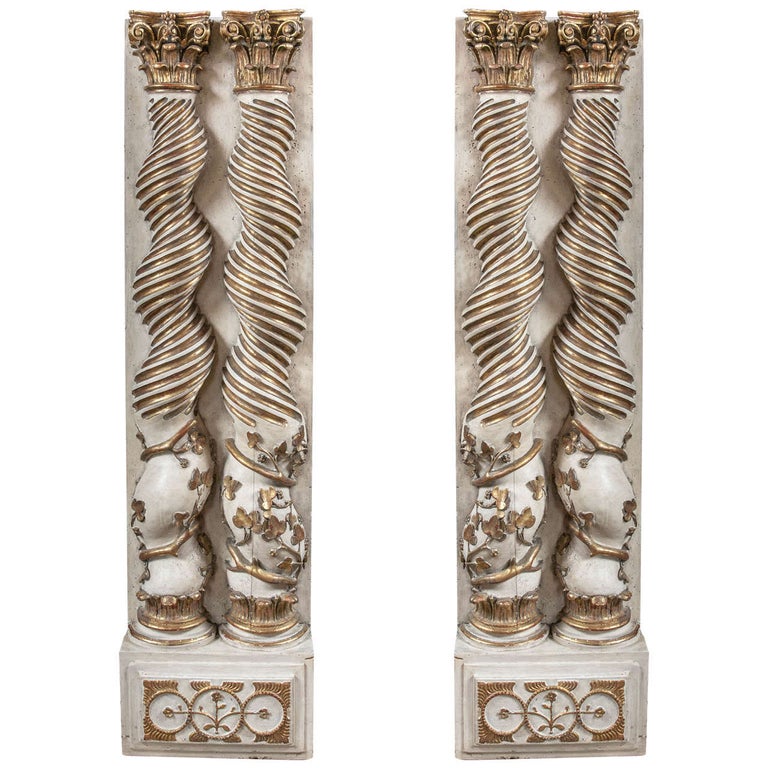 Unusual Architectural Elements of Half Round Columns For Sale at 1stDibs