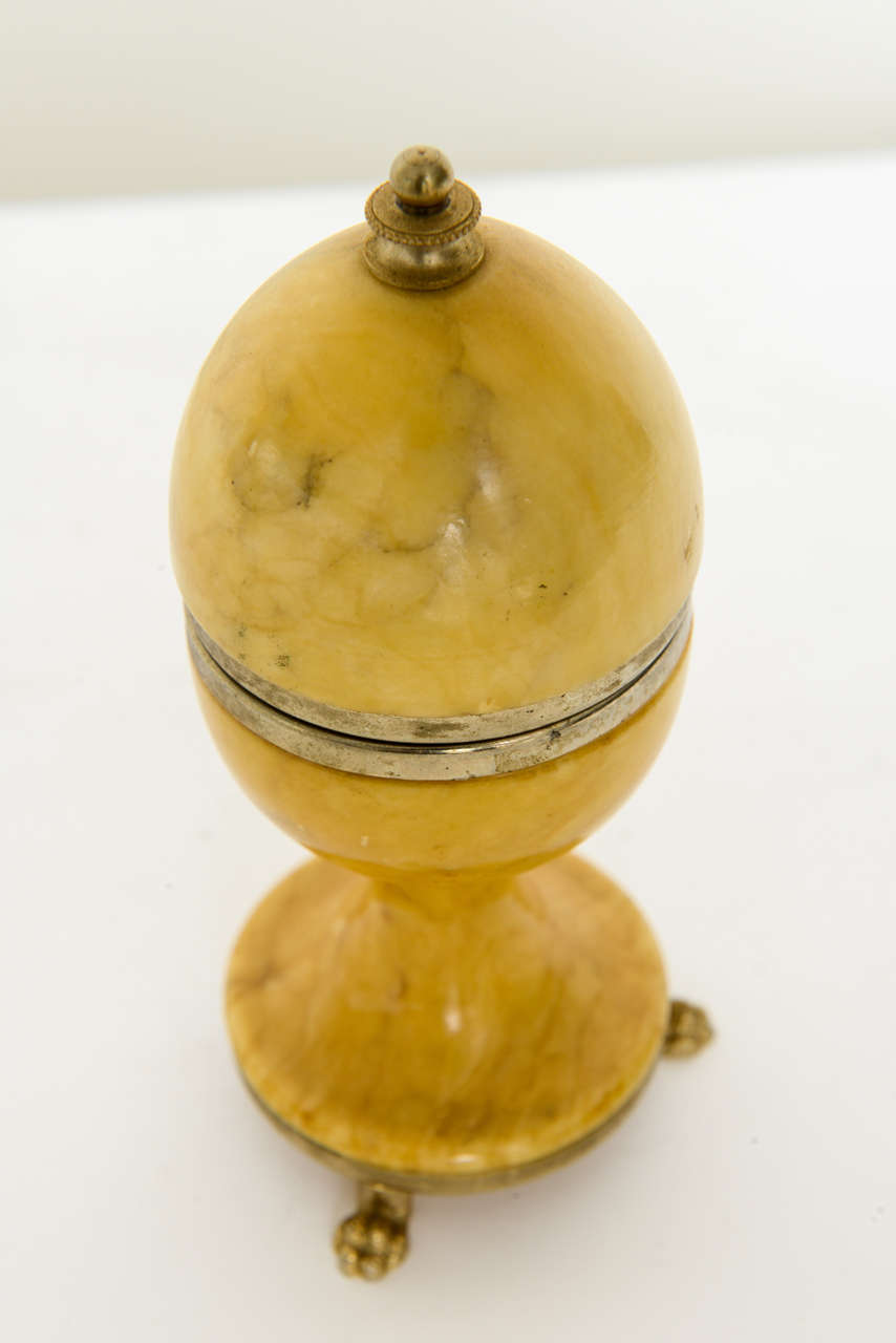 Stone Tabletop Lions Foot Flip Top Lighter at 1stDibs
