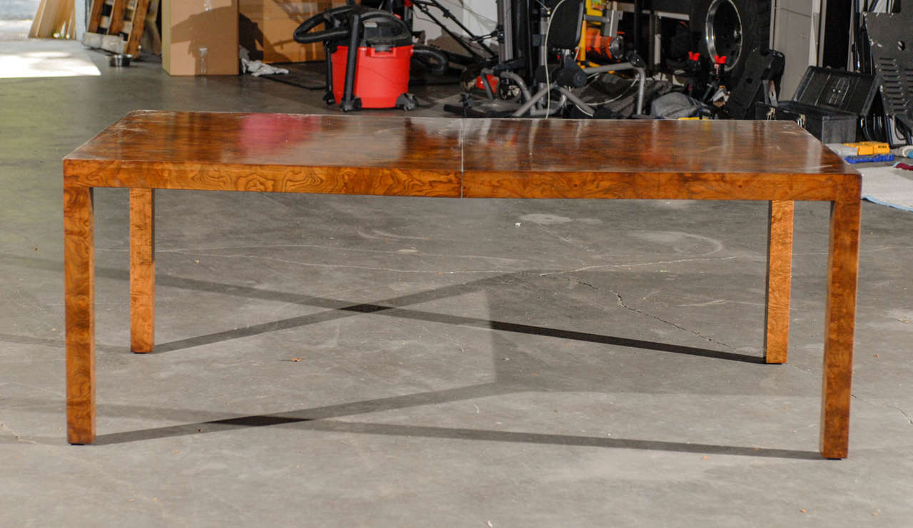 Midcentury Burl Wood Dining Table with Leaf at 1stDibs | cb2 burlwood ...