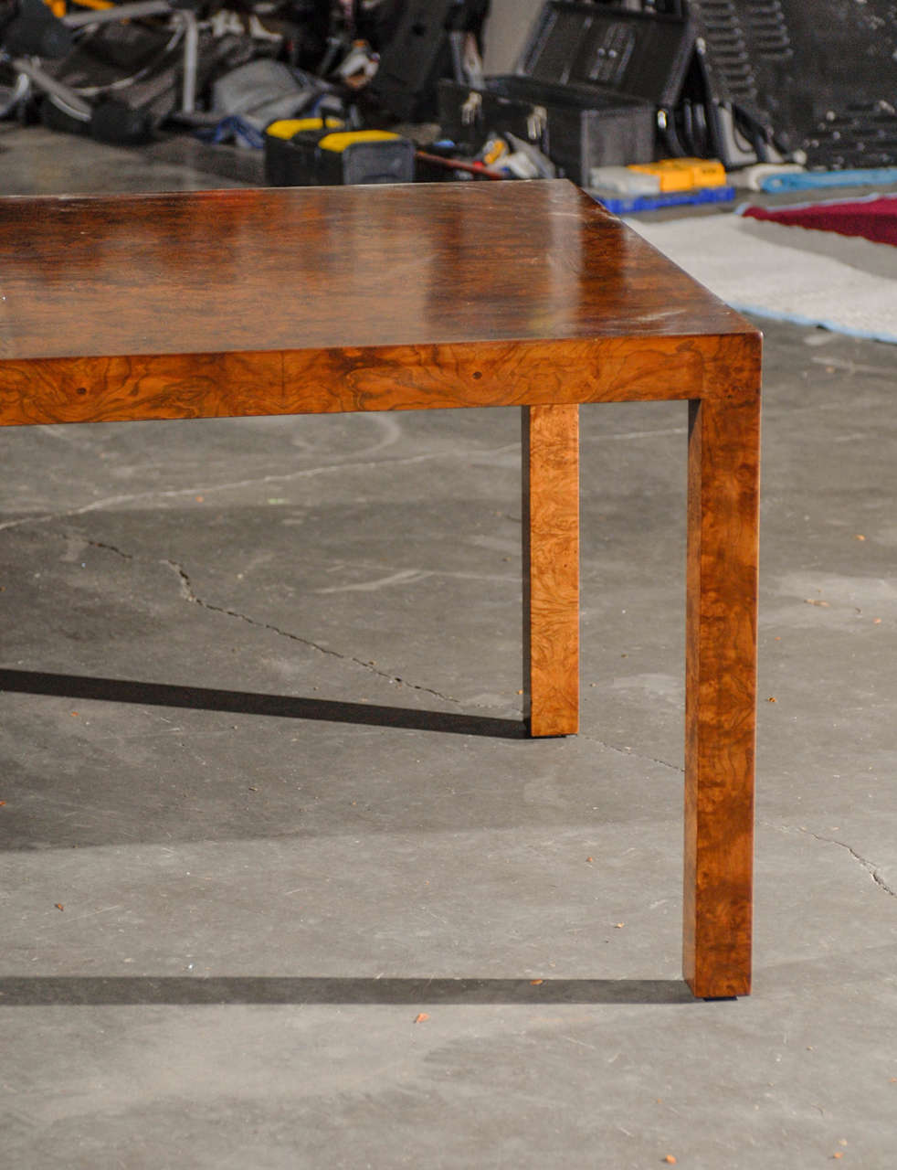 Midcentury Burl Wood Dining Table with Leaf at 1stDibs | cb2 burlwood ...