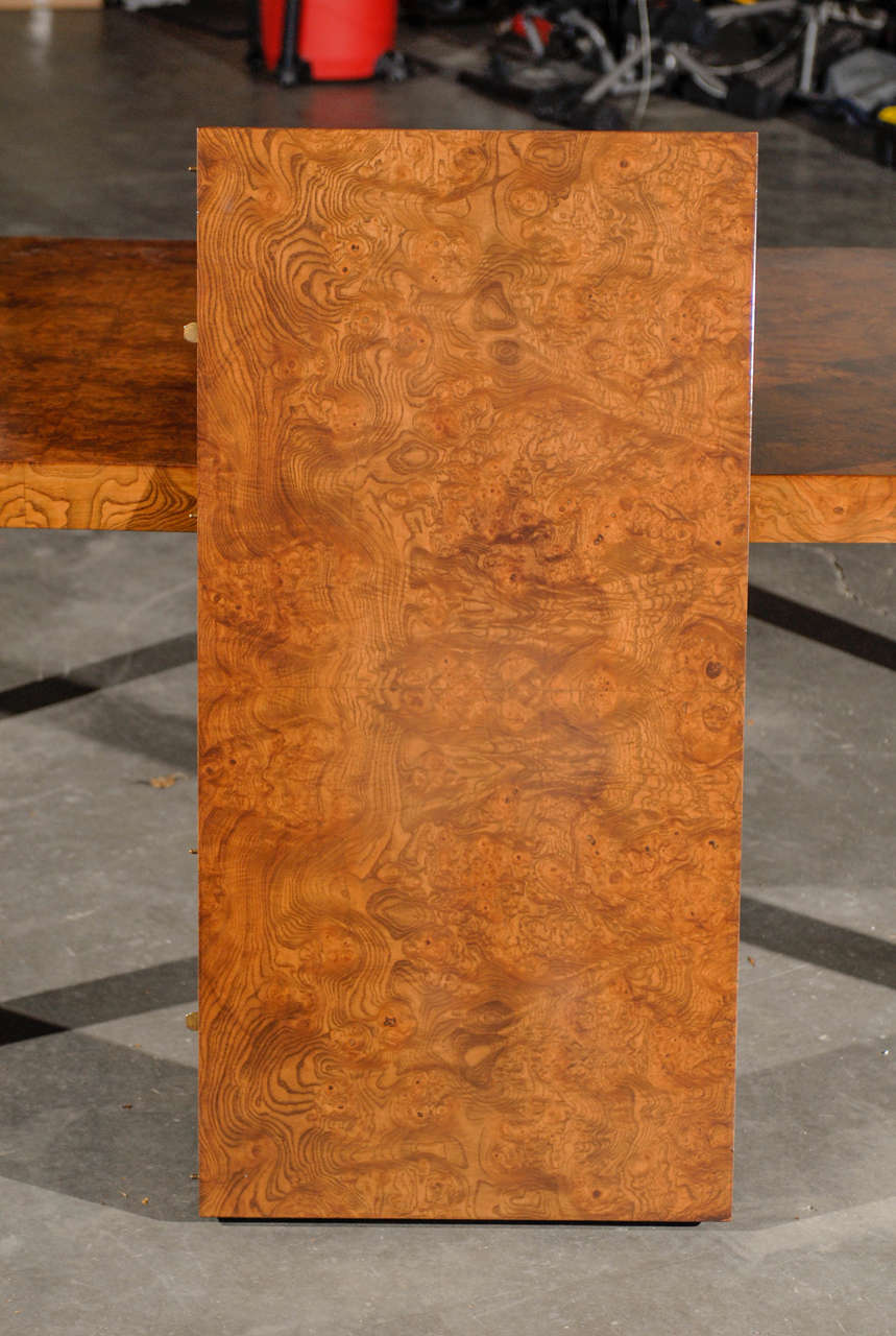 Midcentury Burl Wood Dining Table with Leaf at 1stDibs | cb2 burlwood ...