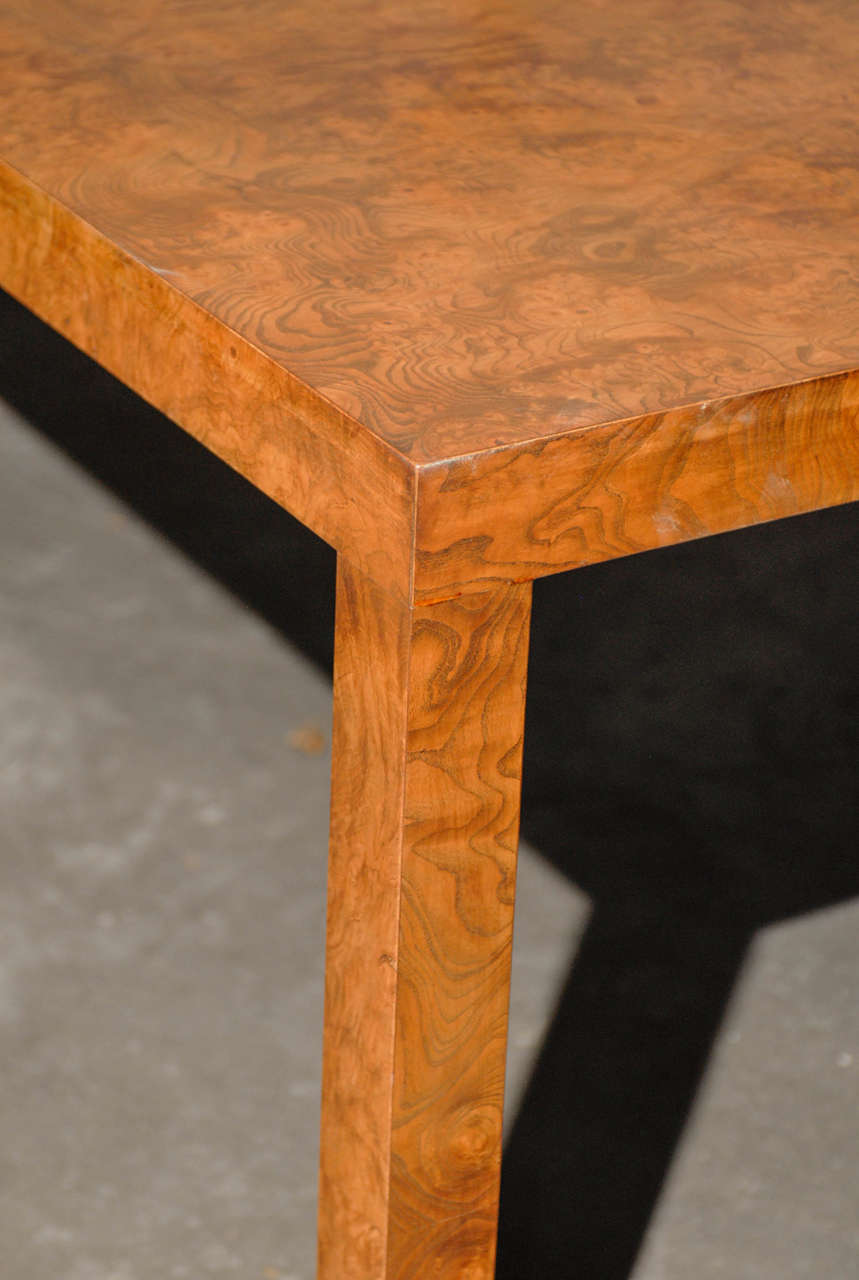 Midcentury Burl Wood Dining Table with Leaf at 1stDibs | cb2 burlwood ...