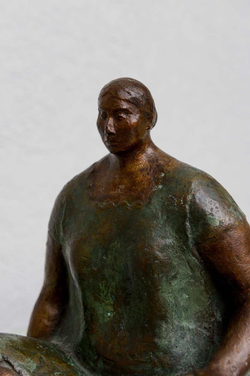 Bronze Seated Woman 1973 by Felipe Castaneda at 1stdibs