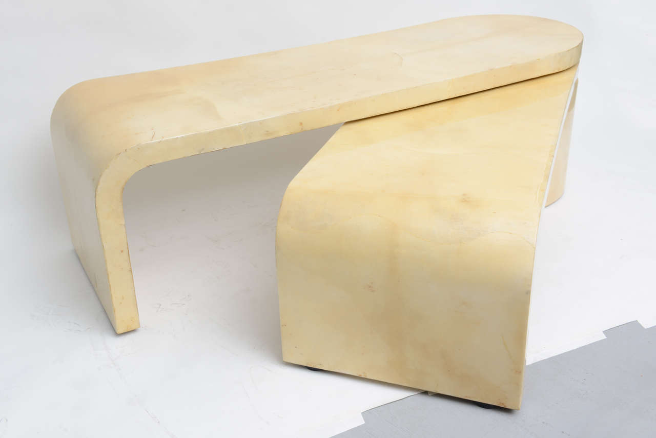 Expandable Goatskin Coffee Table at 1stDibs