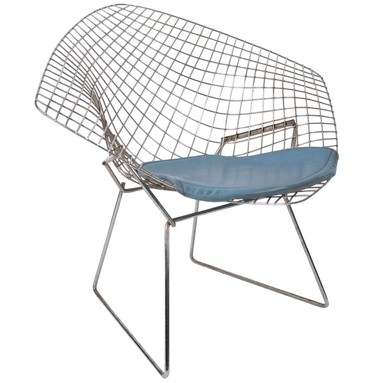 Harry Bertoia Chrome Diamond Chair 1950 at 1stdibs