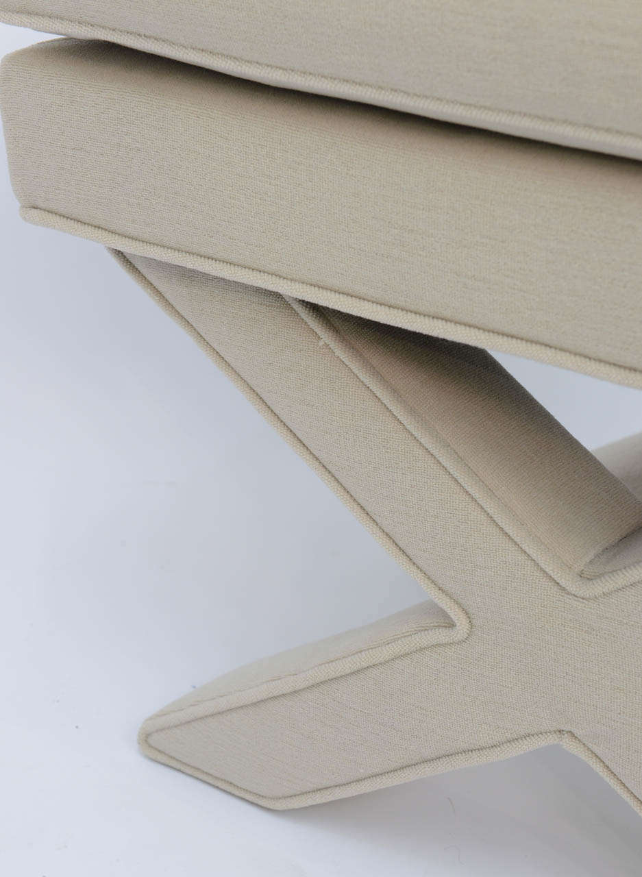 Billy Baldwin Style Upholstered X-Bench at 1stDibs | x bench stool ...