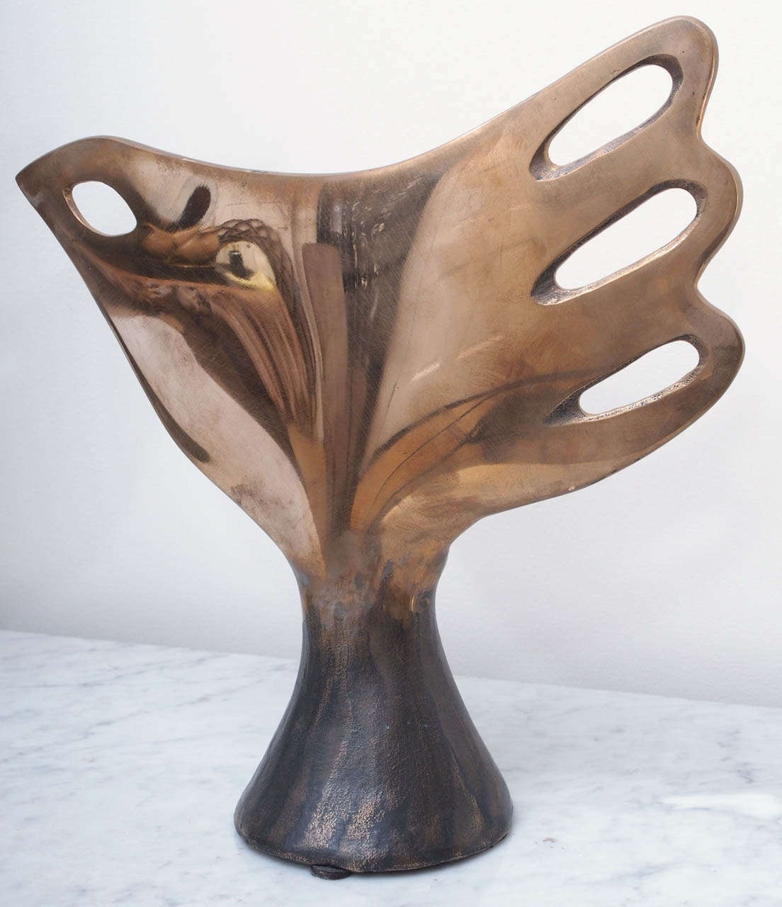 Two Extraordinary Bronze Lamps by Leon Calderi For Sale at 1stDibs