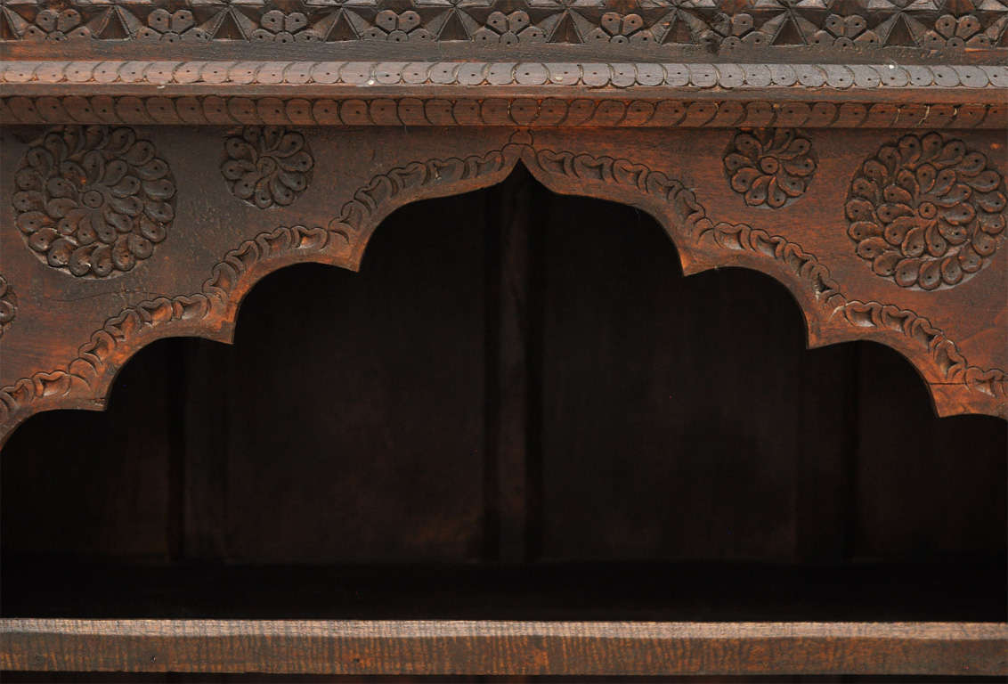 Antique Indian Hand Carved Bookcase at 1stDibs | indian carved bookcase ...