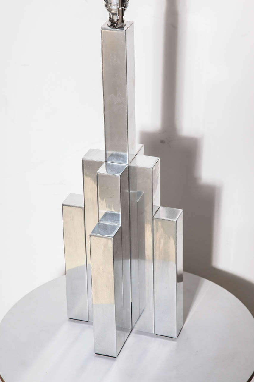 Tall Habitat Int. Reflective Aluminum "Skyscraper" Tower Table Lamp ...