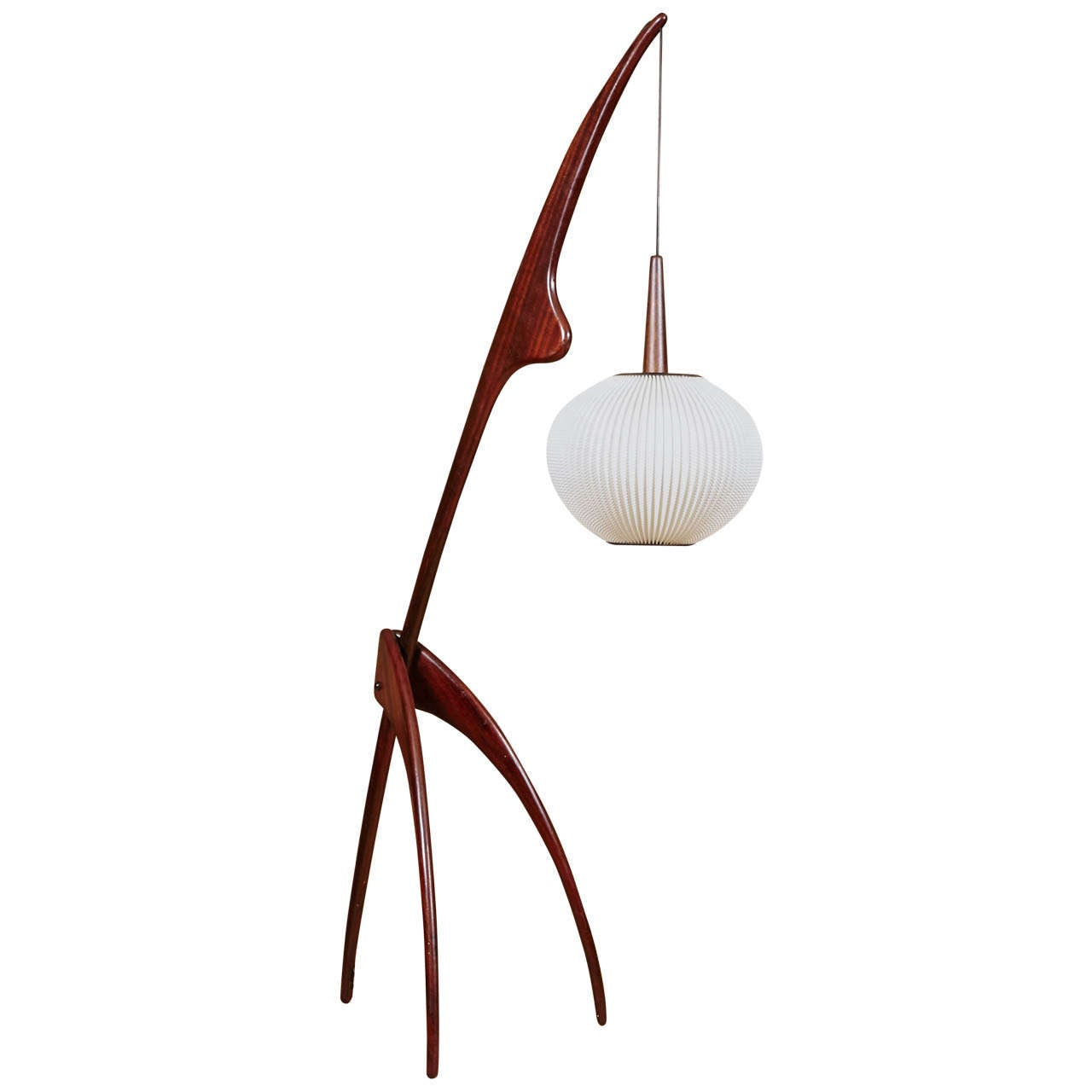 Praying Mantis Floor Lamp by Rispal, circa 1950 at 1stDibs