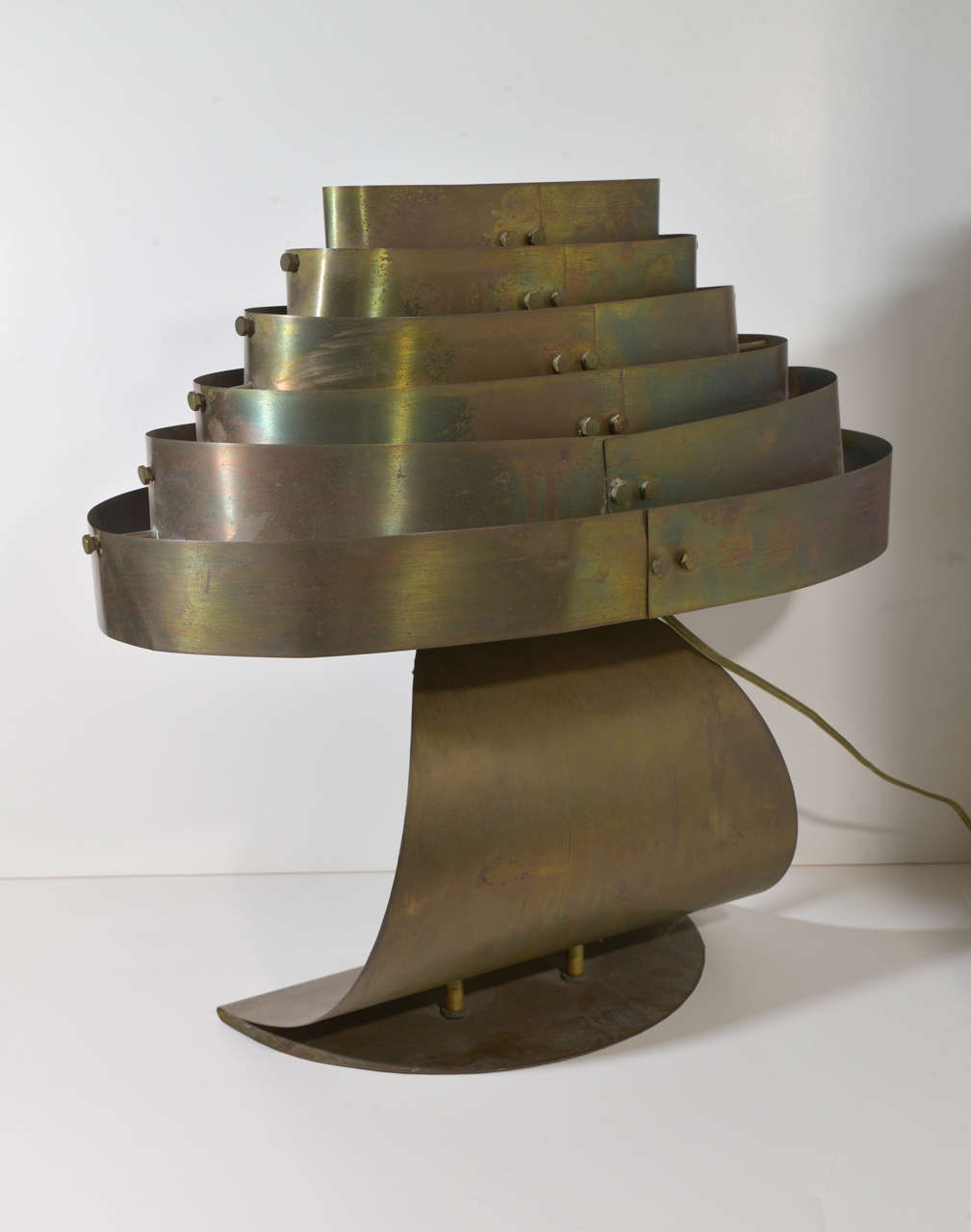 Machine Age Art Deco Kurt Versen Bronzed Streamline Skyscraper Table ...