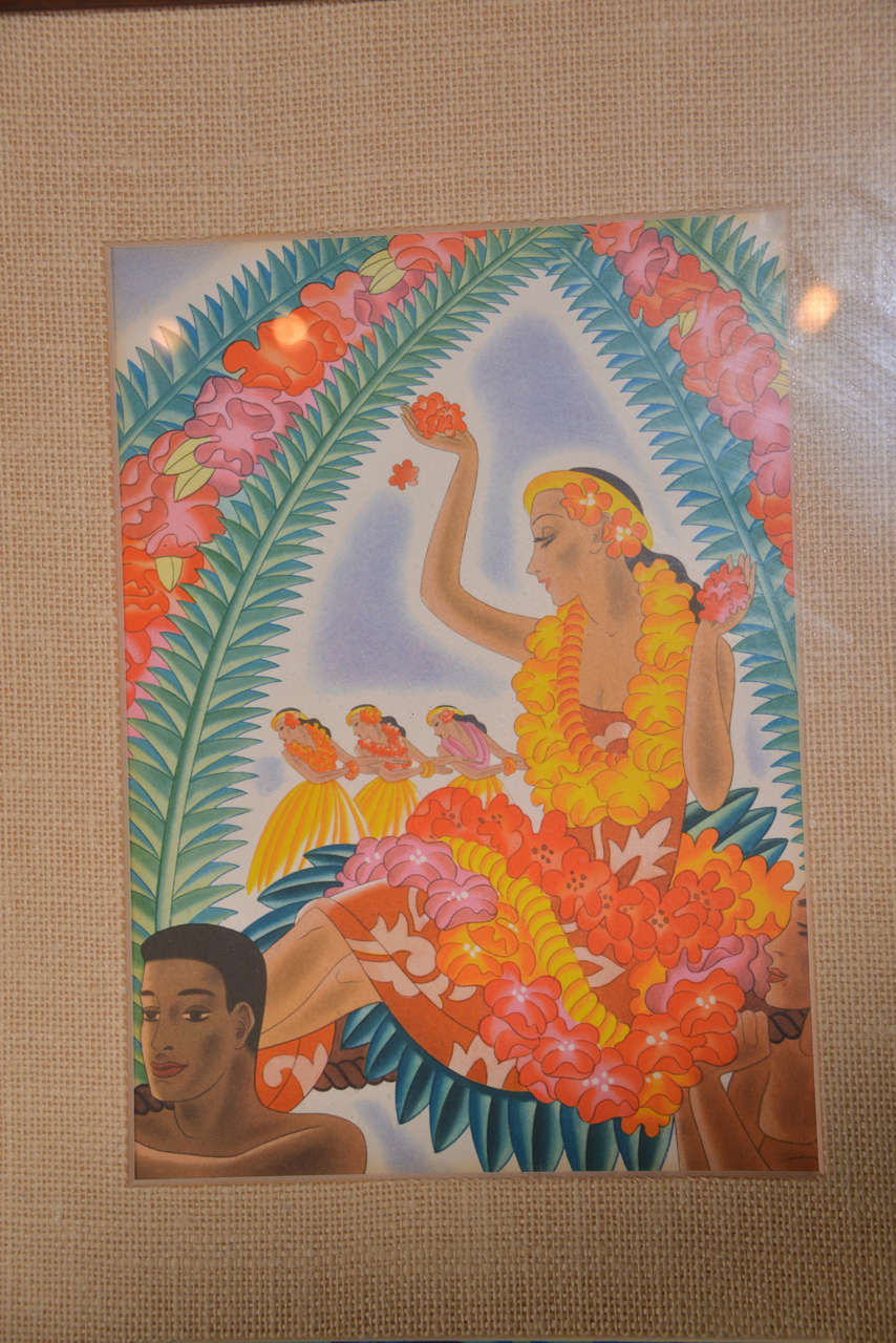 Original complete set Frank McIntosh Art Deco menus for Matson Cruise ...