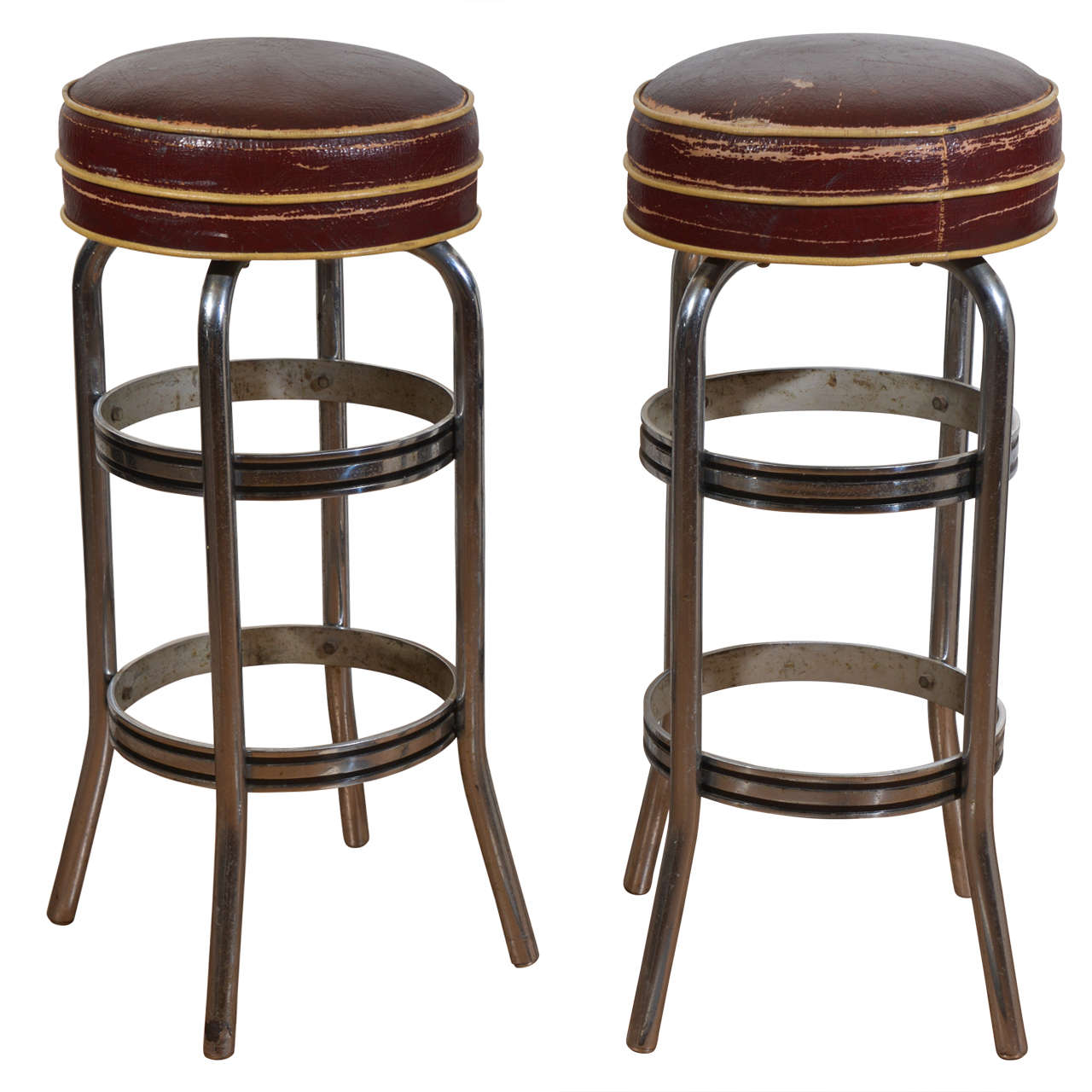 James Waring Carpenter barstools for McKay Company at 1stDibs