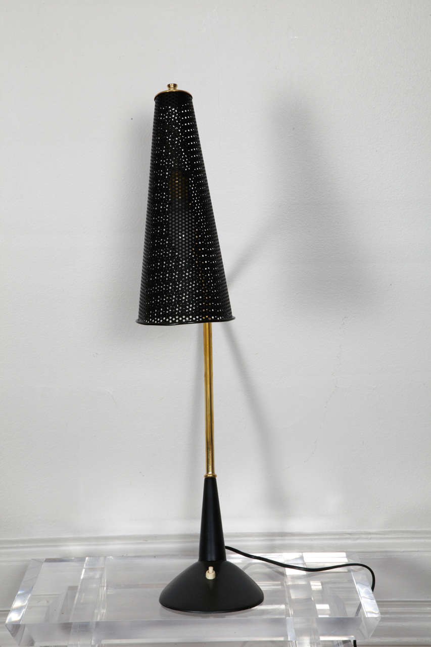 Great 1950's Table Lamp By Jacques Biny at 1stDibs
