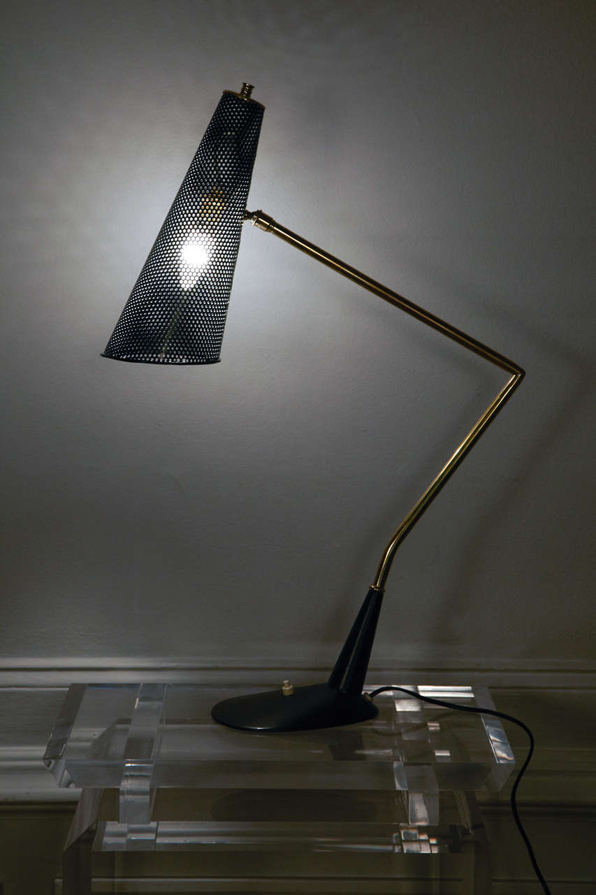 Great 1950's Table Lamp By Jacques Biny at 1stDibs