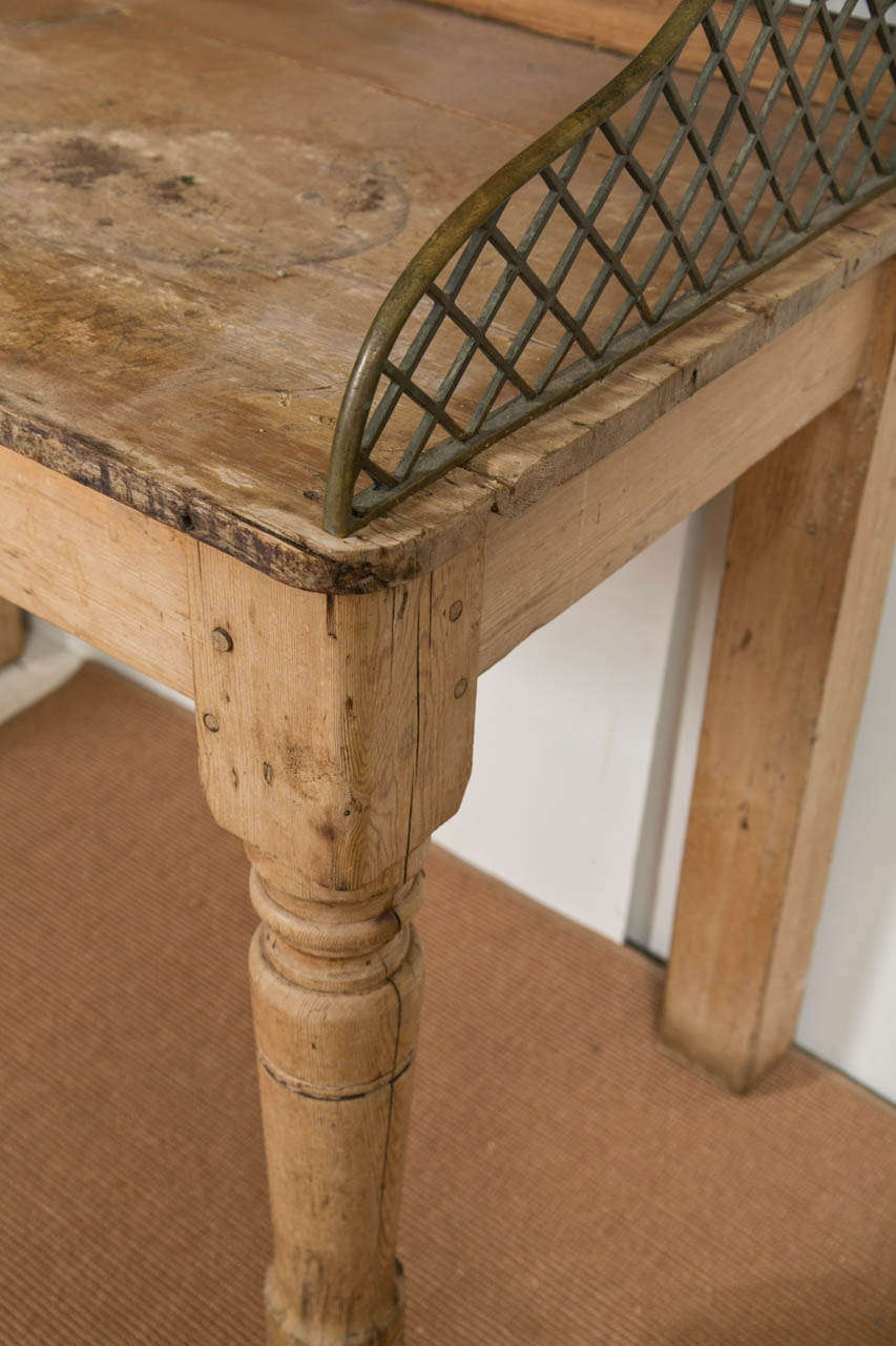 19th c. Antique English Potting Table with Wire Mesh Sides at 1stDibs ...