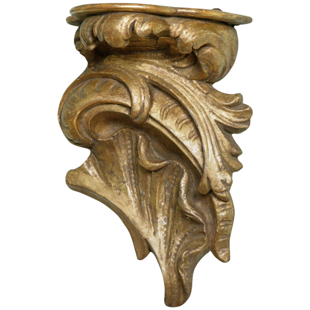18th Century Carved and Gilt Wood Continental Rococo Wall Bracket For ...
