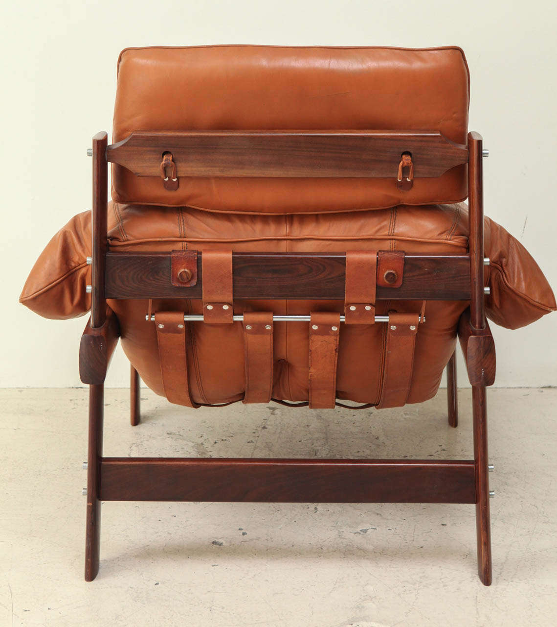 Percival Lafer Lounge Chair in Original Leather at 1stDibs