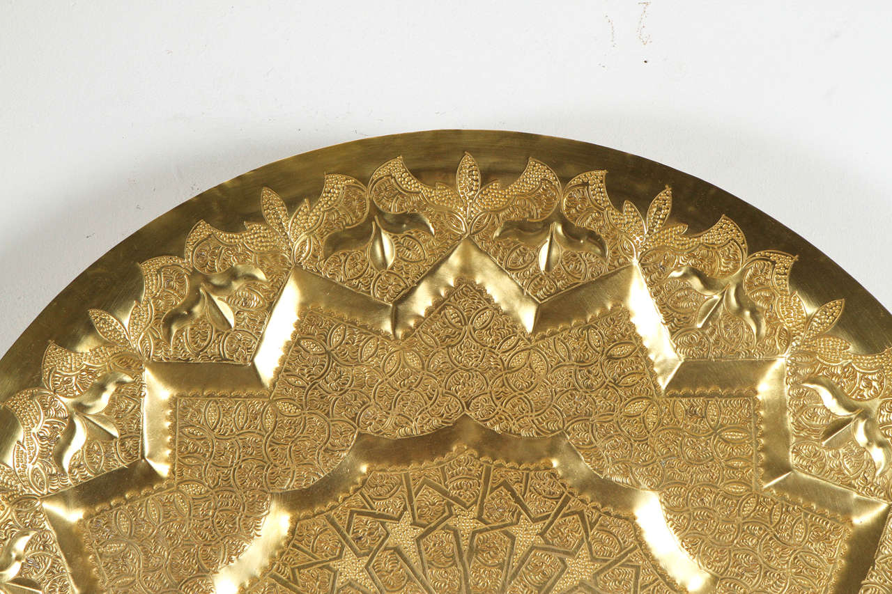 Moroccan Moorish Brass Tray Wall Hanging For Sale at 1stDibs | moroccan ...