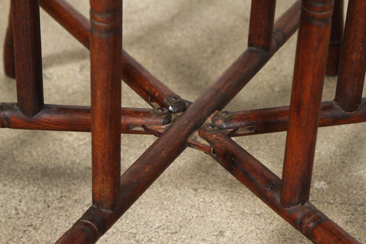 Large Turkish Copper Tray Table on Bamboo Folding Base at 1stDibs ...