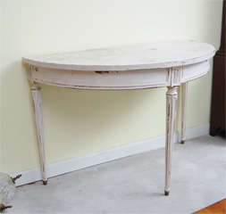 French Half Round Console Table at 1stdibs