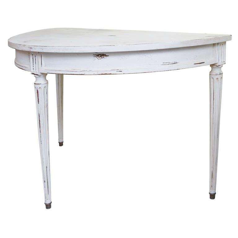 French Half Round Console Table at 1stDibs