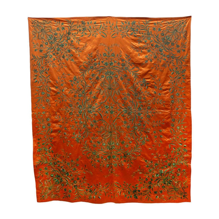 Antique Ottoman Empire silk textile hanging/ throw at 1stDibs | throw ...