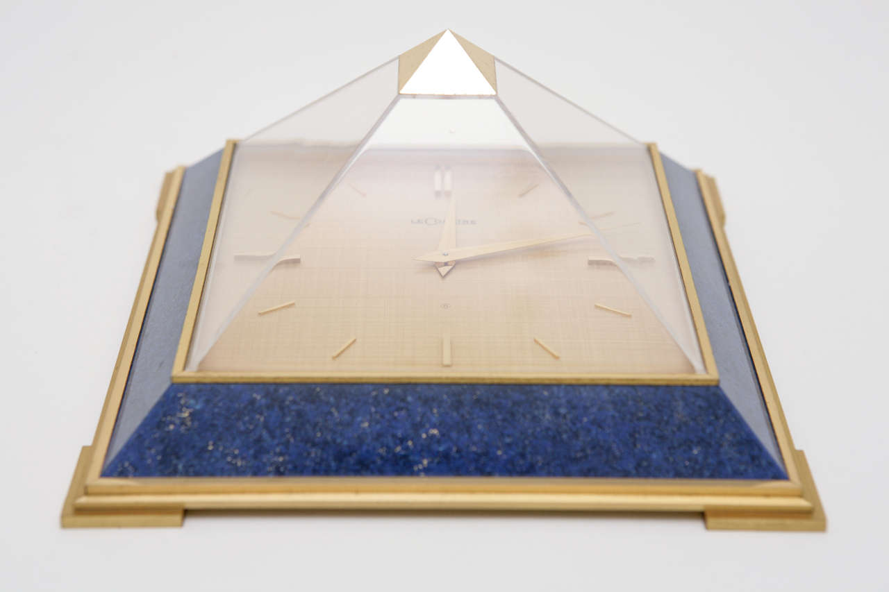 Pyramid Clock by Le Coultre at 1stDibs