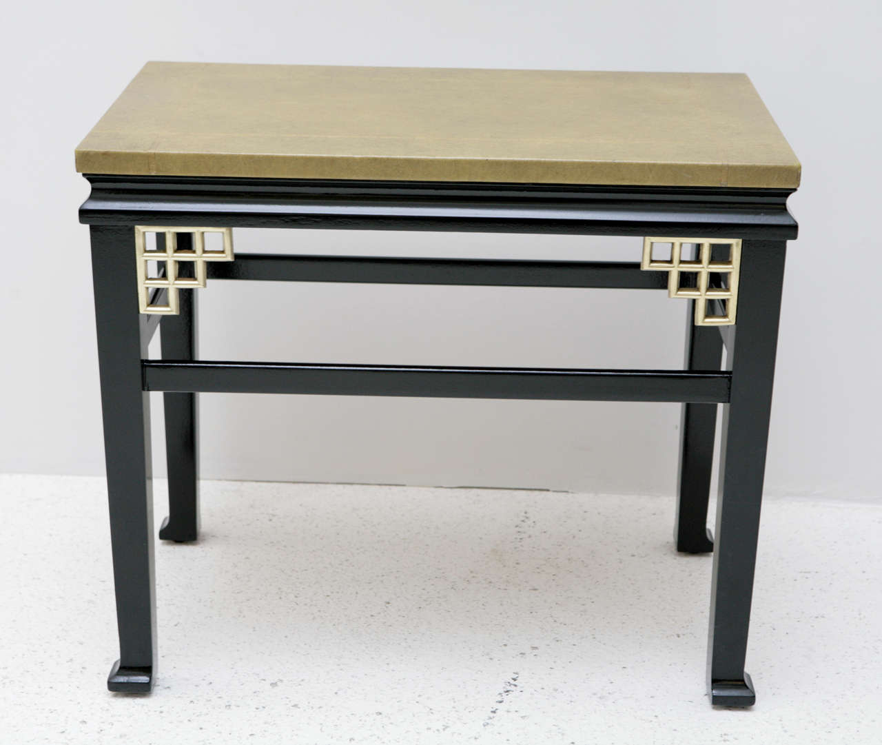 Pair of Custom Leather Topped Side Tables at 1stDibs