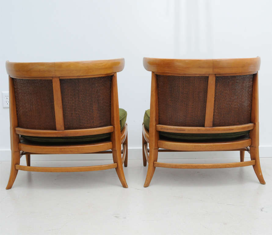 Pair of Vintage Mid Century Low Chairs at 1stDibs