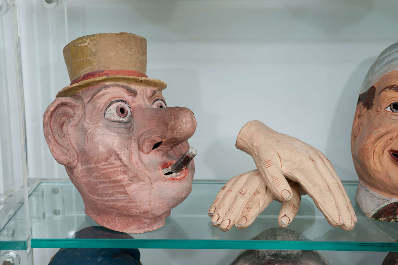 Hand Painted Dutch Procession Masks For Sale at 1stDibs