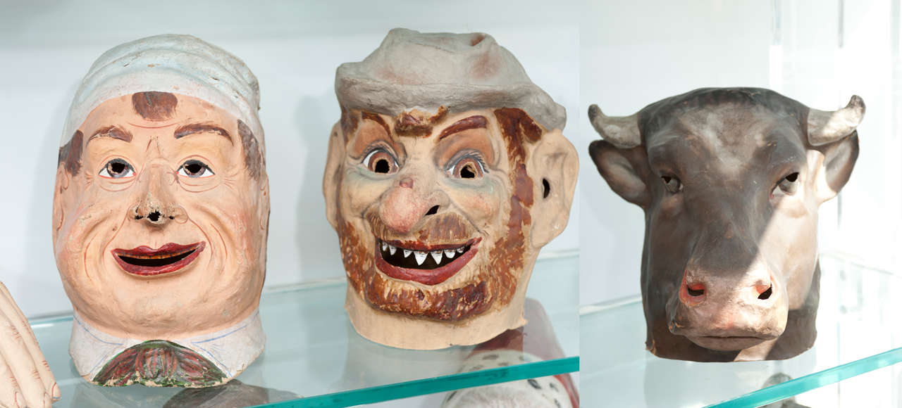 Hand Painted Dutch Procession Masks For Sale at 1stDibs