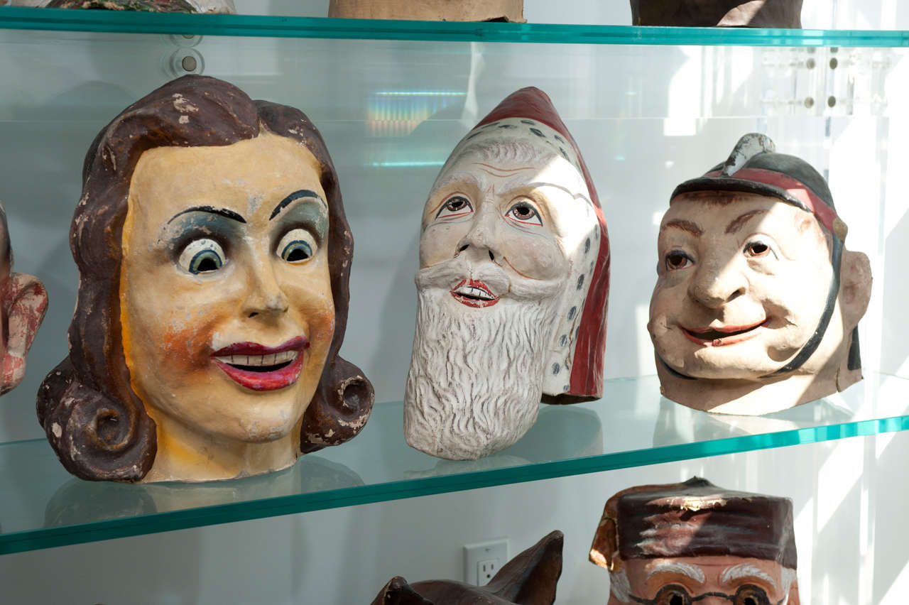 Hand Painted Dutch Procession Masks For Sale at 1stDibs