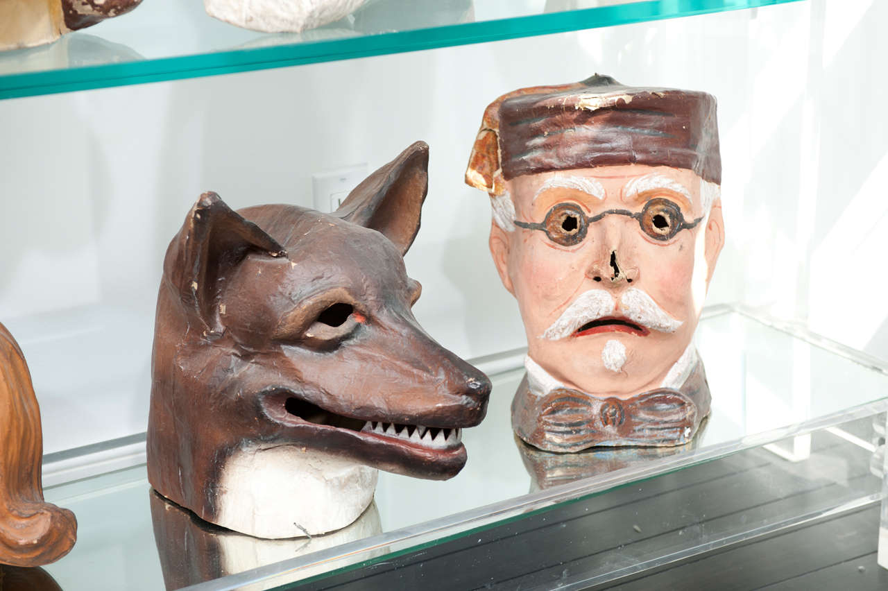 Hand Painted Dutch Procession Masks For Sale at 1stDibs