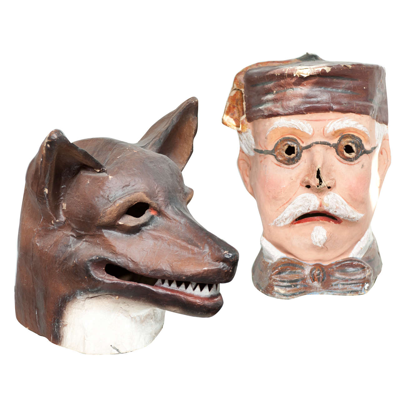 Hand Painted Dutch Procession Masks For Sale at 1stDibs