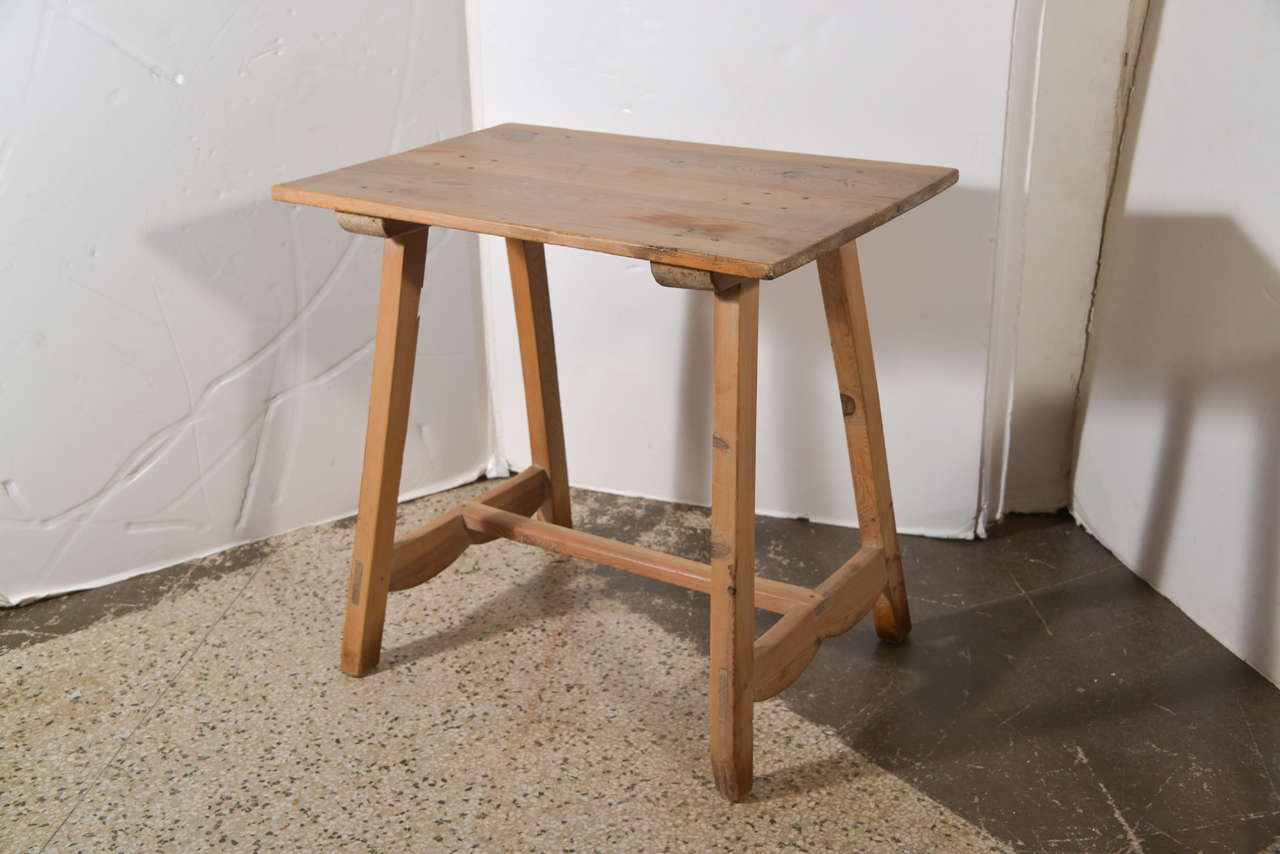 Pair Small French Side Tables In Pine at 1stDibs