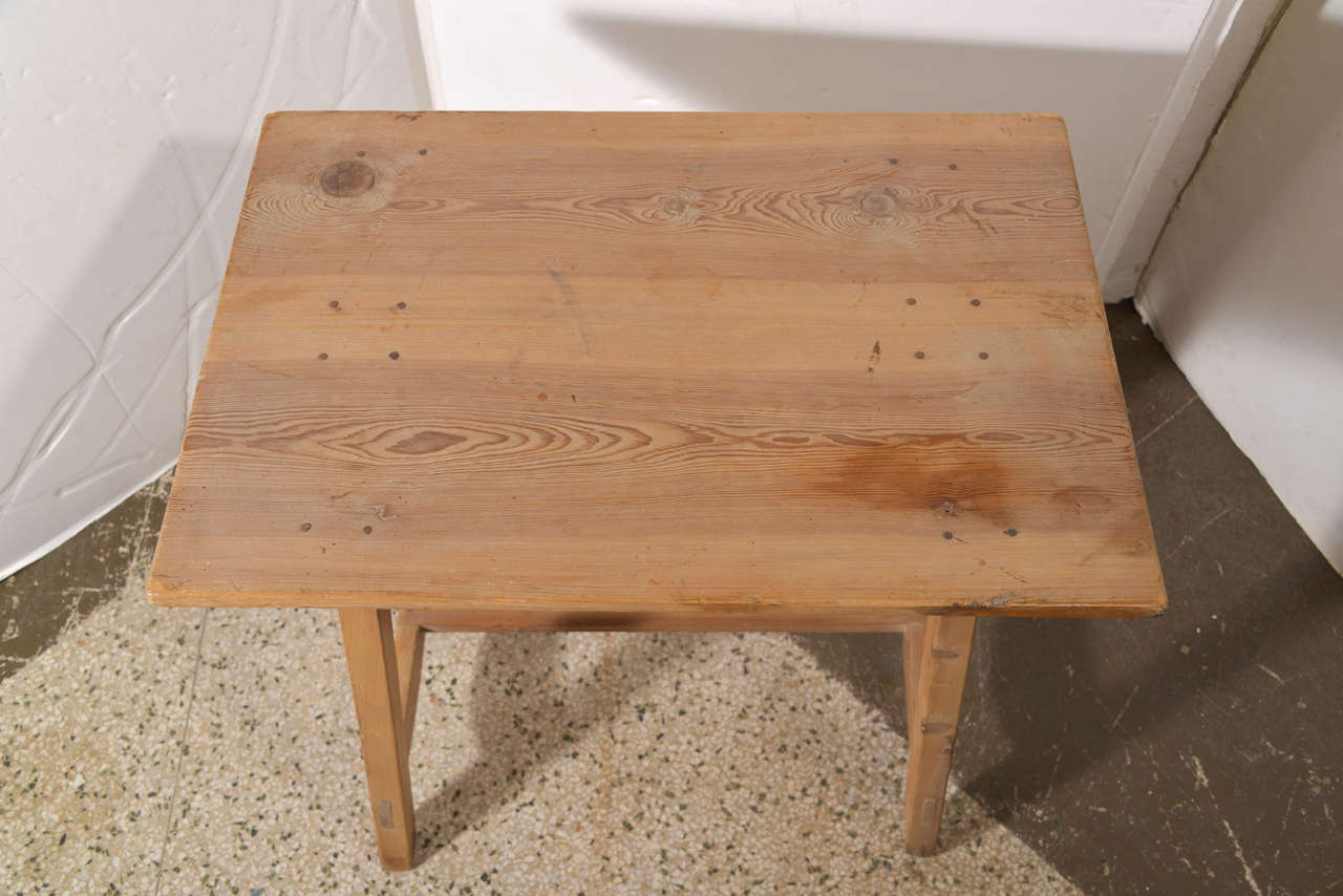 Pair Small French Side Tables In Pine at 1stDibs