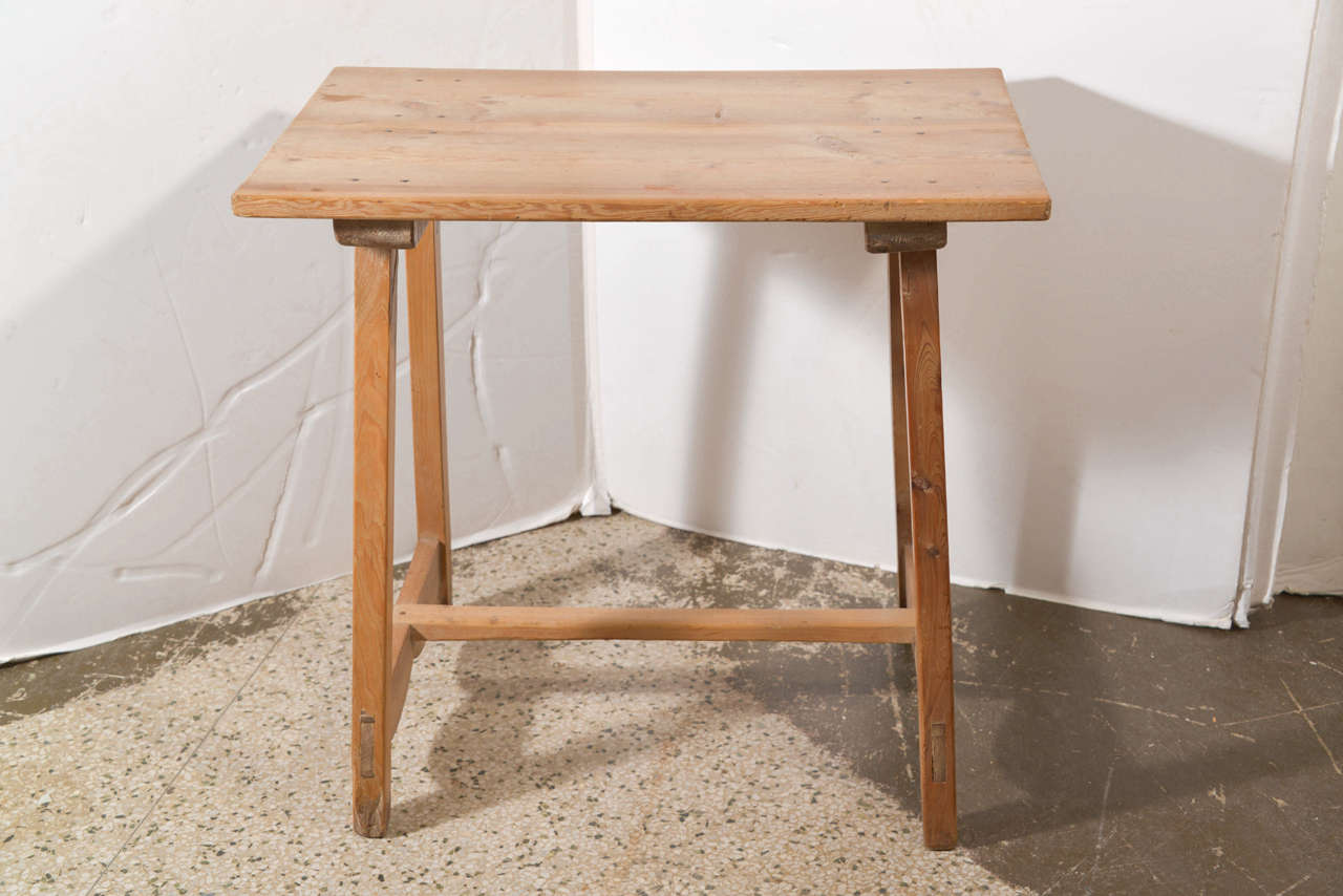 Pair Small French Side Tables In Pine at 1stDibs