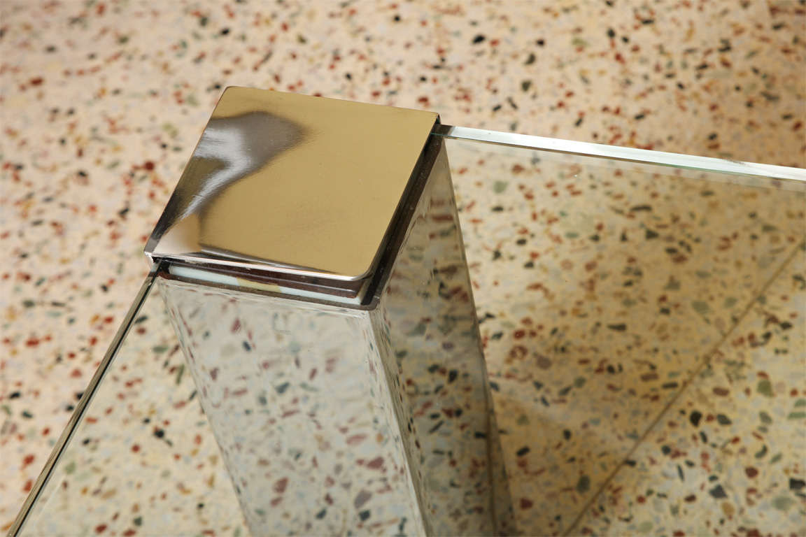1960s Paul M. Jones Chrome and Glass Cocktail Coffee Table at 1stDibs