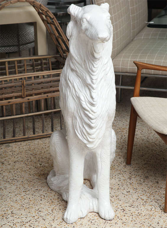 Life-Sized Italian Borzoi Garden Statue at 1stDibs | borzoi statues